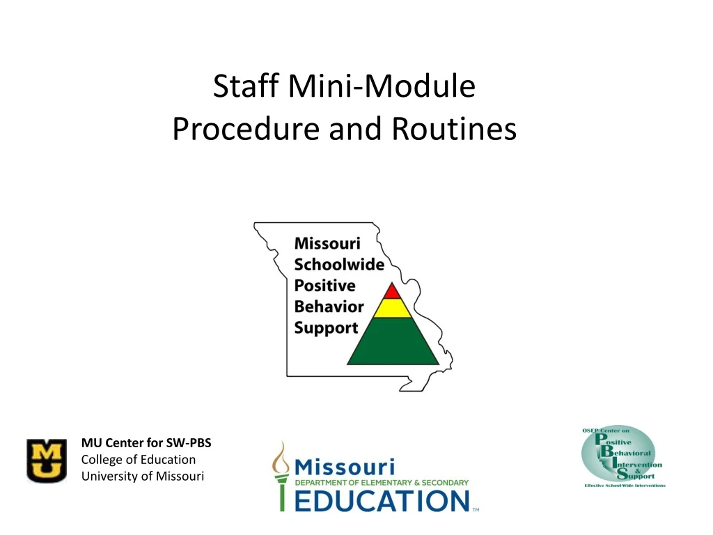 PPT - Staff Mini-Module Procedure and Routines PowerPoint Presentation ...