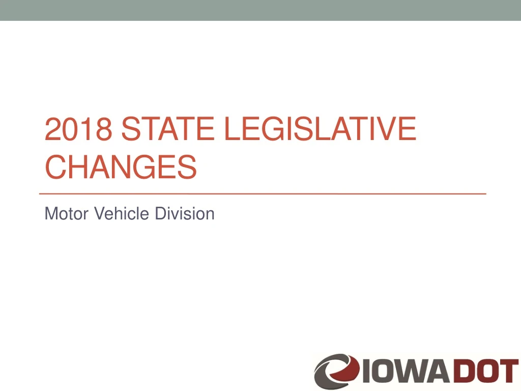 PPT - 2018 State legislative CHANGES PowerPoint Presentation, free ...