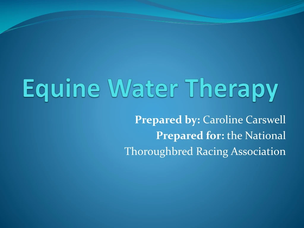 PPT - Equine Water Therapy PowerPoint Presentation, free download - ID ...