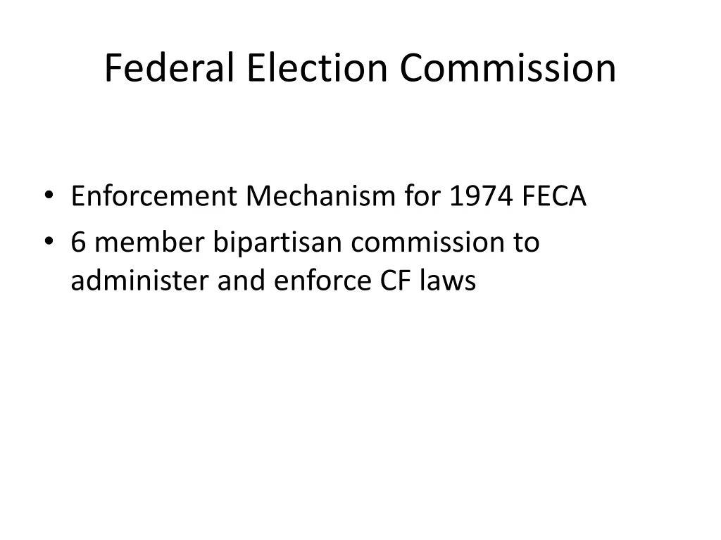 PPT - Federal Election Commission PowerPoint Presentation, free ...
