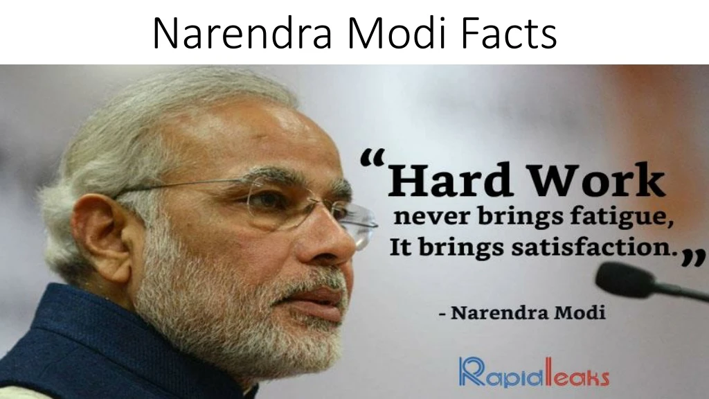 PPT - Narendra Modi Facts PowerPoint Presentation, free download - ID ...