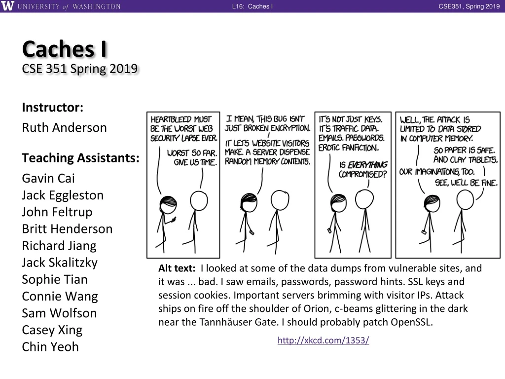 PPT - Caches I CSE 351 Spring 2019 PowerPoint Presentation, free ...