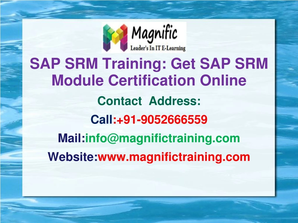PPT - SAP SRM Training: Get SAP SRM Module Certification Online ...