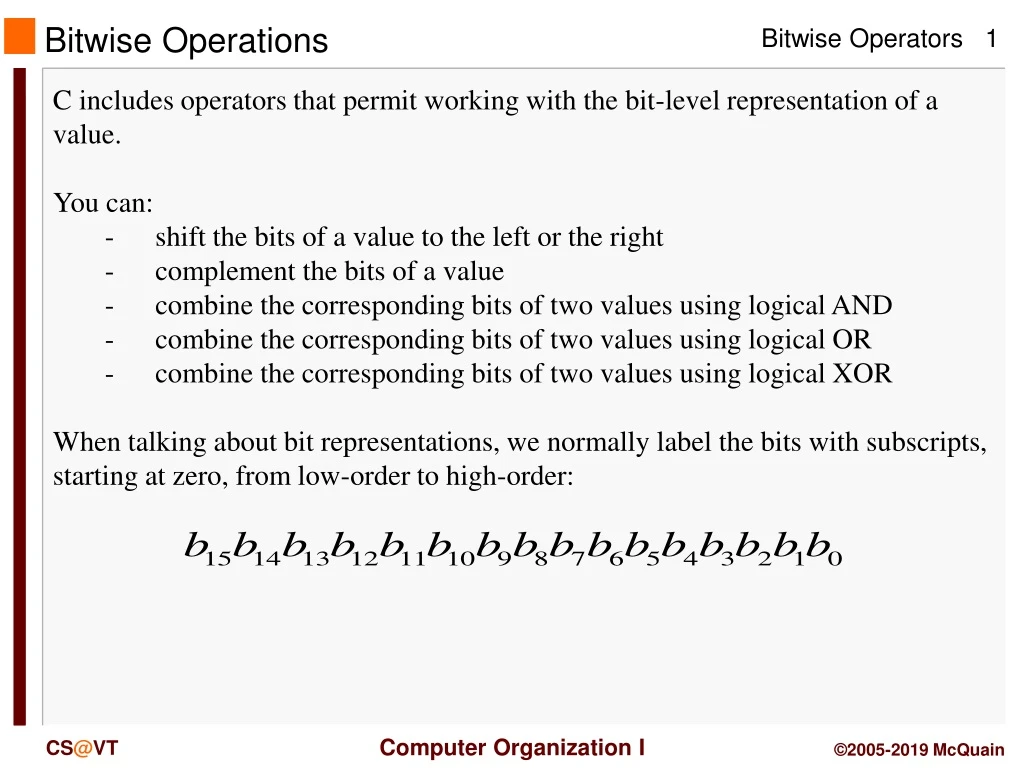 PPT - Bitwise Operations PowerPoint Presentation, free download - ID ...