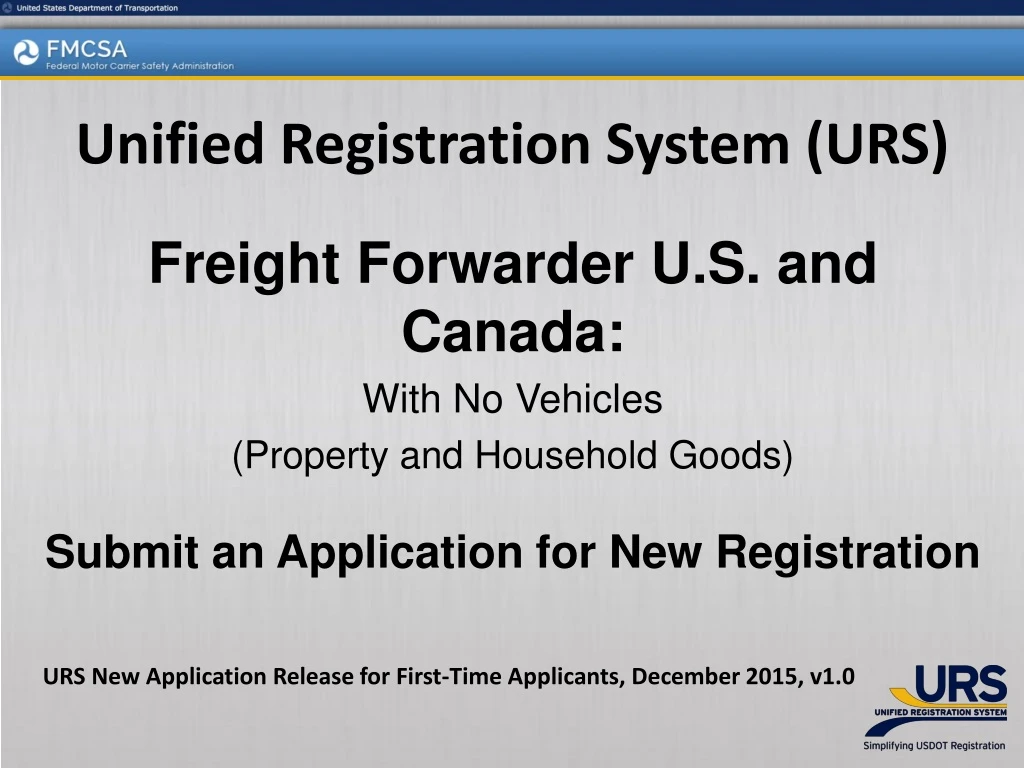 PPT - Unified Registration System (URS) PowerPoint Presentation, free ...