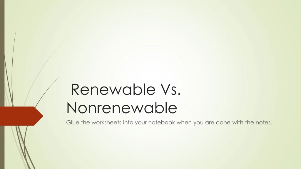 PPT - Renewable Vs. Nonrenewable PowerPoint Presentation, free download ...