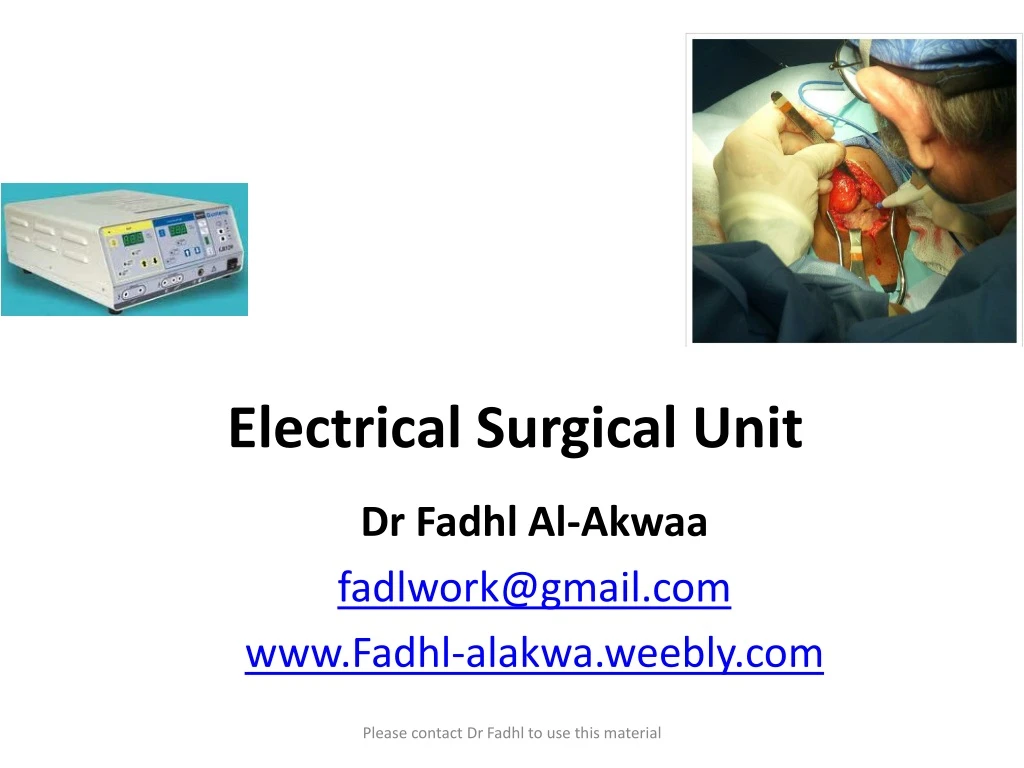 PPT - Electrical Surgical Unit PowerPoint Presentation, free download ...