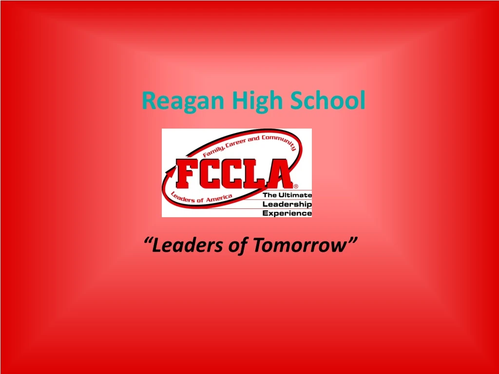 PPT - Reagan High School PowerPoint Presentation, free download - ID ...