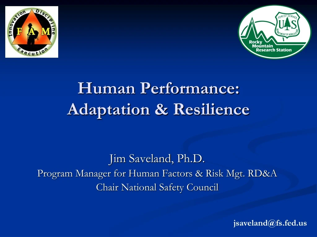 PPT - Human Performance: Adaptation & Resilience PowerPoint ...