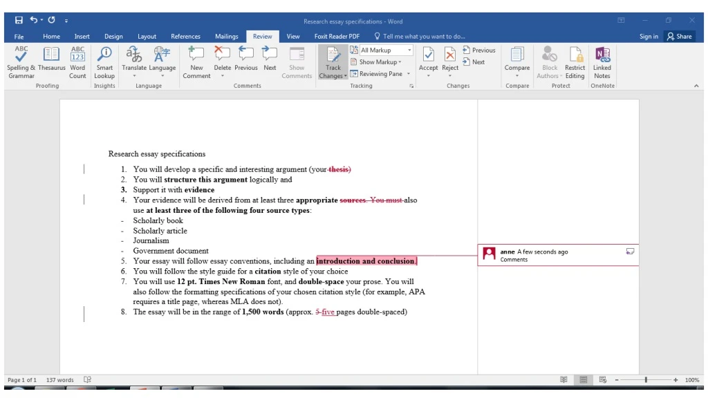 PPT - Everything you need will be in the “Review” tab PowerPoint ...