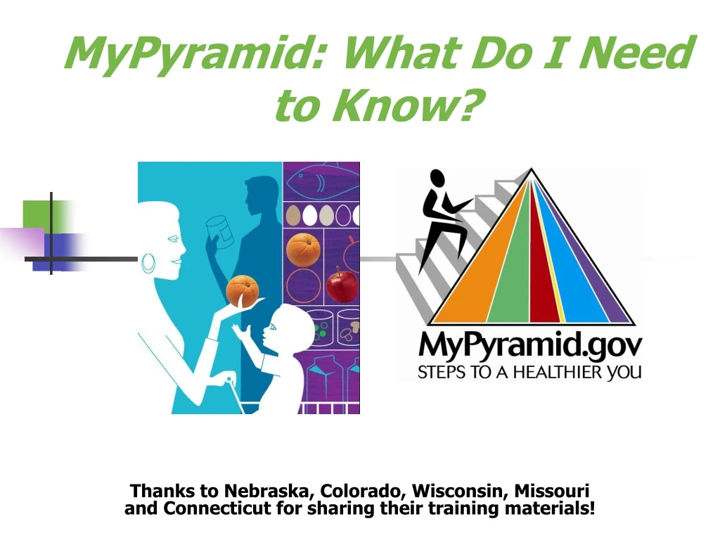 PPT - MyPyramid: What Do I Need to Know? PowerPoint Presentation, free ...