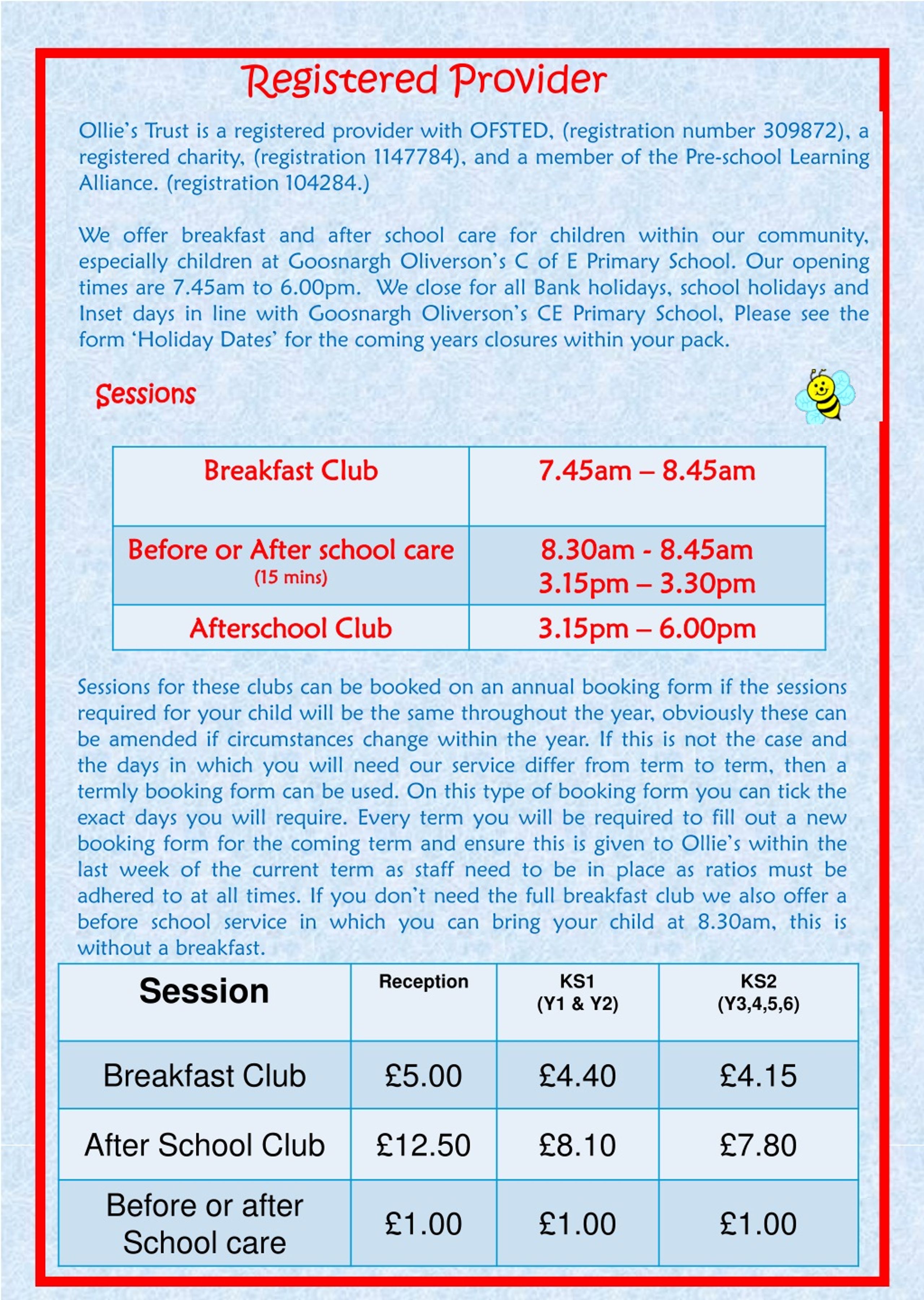 PPT - Ollie’s Breakfast & Afterschool Club | OFSTED Registered Provider ...