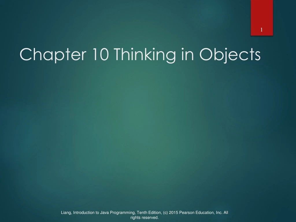 PPT - Chapter 10 Thinking in Objects PowerPoint Presentation, free ...