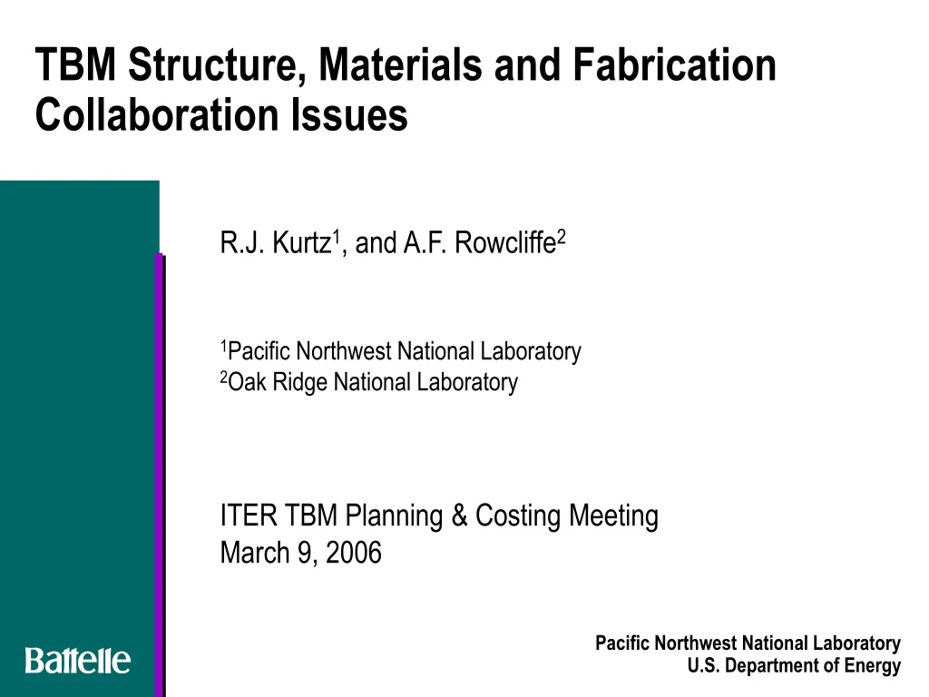 PPT - TBM Structure, Materials and Fabrication Collaboration Issues PowerPoint Presentation - ID ...