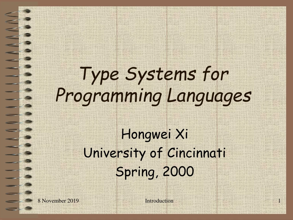 PPT - Type Systems for Programming Languages PowerPoint Presentation ...