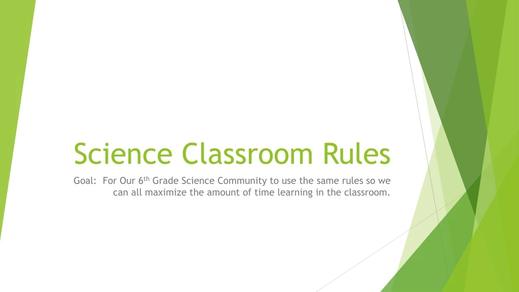 PPT - Science Classroom Rules PowerPoint Presentation, free download ...