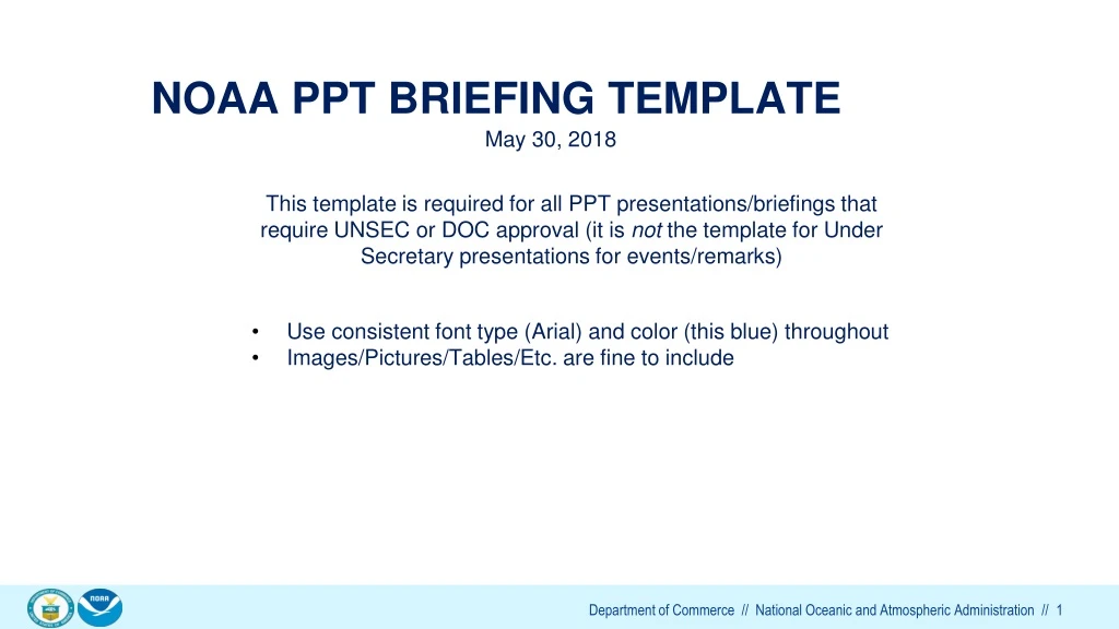 PPT - NOAA PPT BRIEFING TEMPLATE PowerPoint Presentation, free download ...