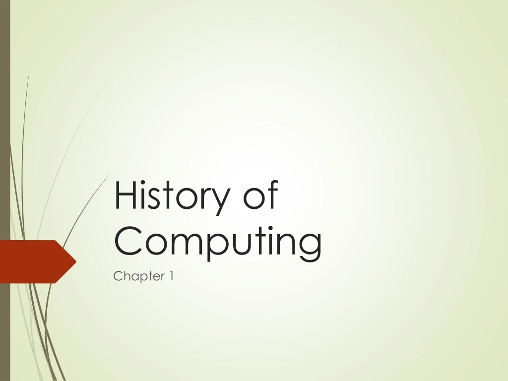 PPT - History of Computing PowerPoint Presentation, free download - ID ...