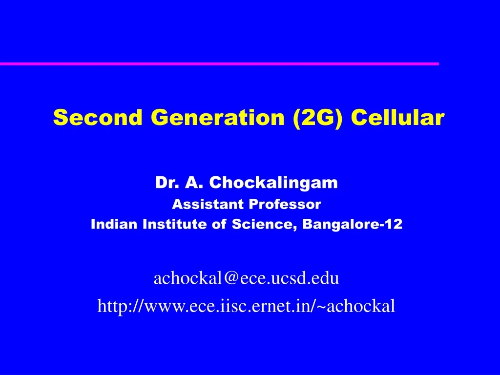 PPT - Second Generation (2G) Cellular PowerPoint Presentation, free ...