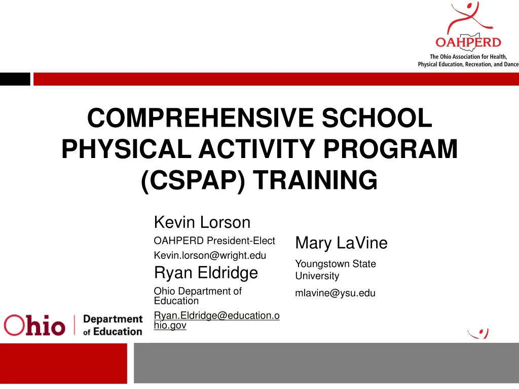 PPT - Comprehensive School Physical Activity Program (CSPAP) Training ...