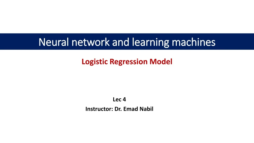 PPT - Neural network and learning machines PowerPoint Presentation ...