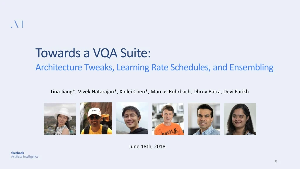 Ppt Towards A Vqa Suite Architecture Tweaks Learning Rate Schedules