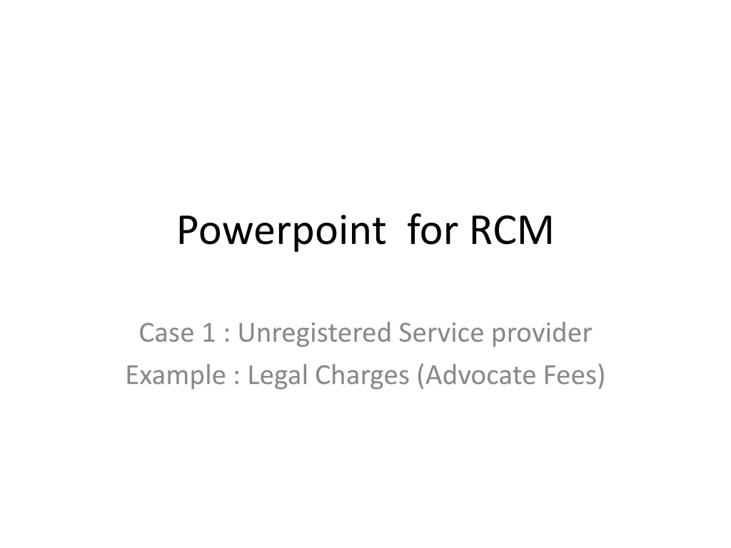 PPT - Powerpoint for RCM PowerPoint Presentation, free download - ID:9000789