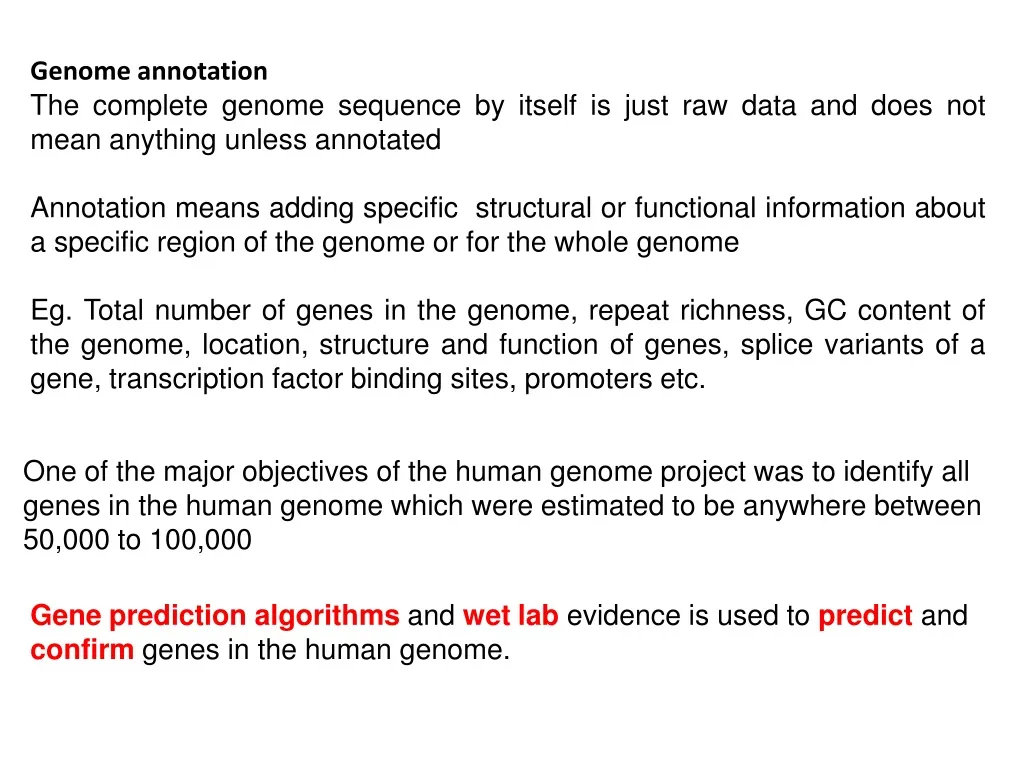 PPT - Genome annotation PowerPoint Presentation, free download - ID:900100