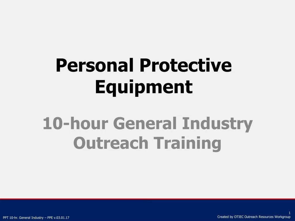 PPT - Personal Protective Equipment PowerPoint Presentation, free ...