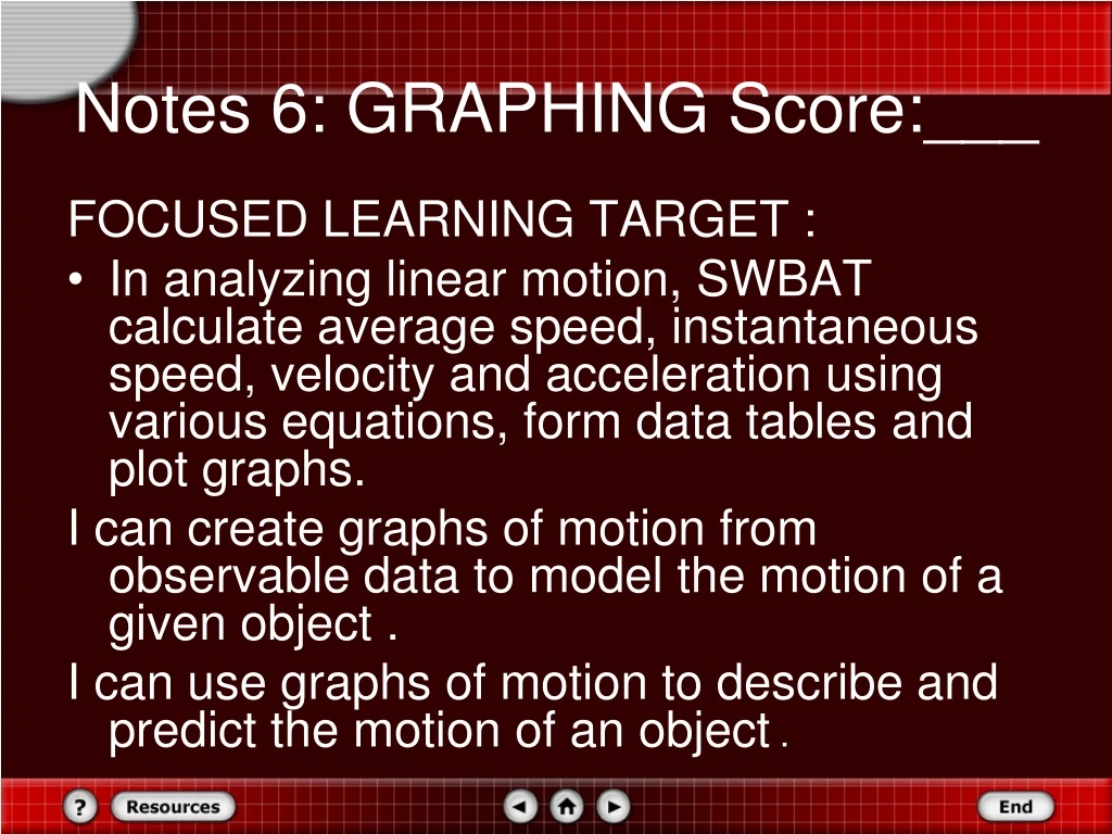 PPT - Notes 6: GRAPHING Score:___ PowerPoint Presentation, free ...