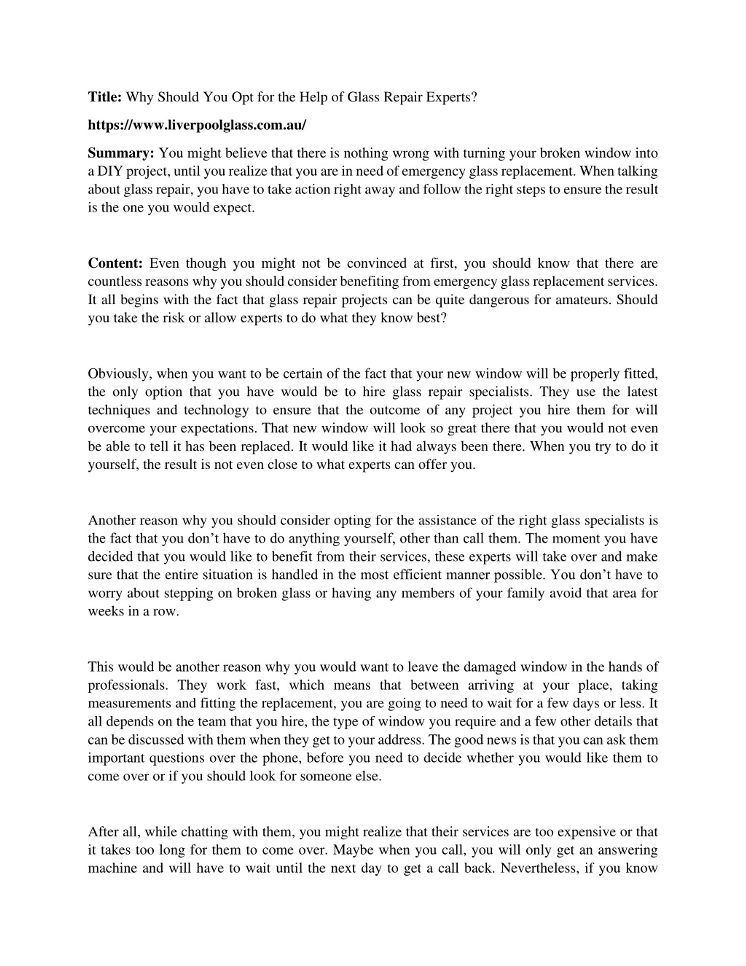 PPT - Why Should You Opt for the Help of Glass Repair Experts ... PPT - Why Should You Opt for the Help of Glass Repair Experts ...