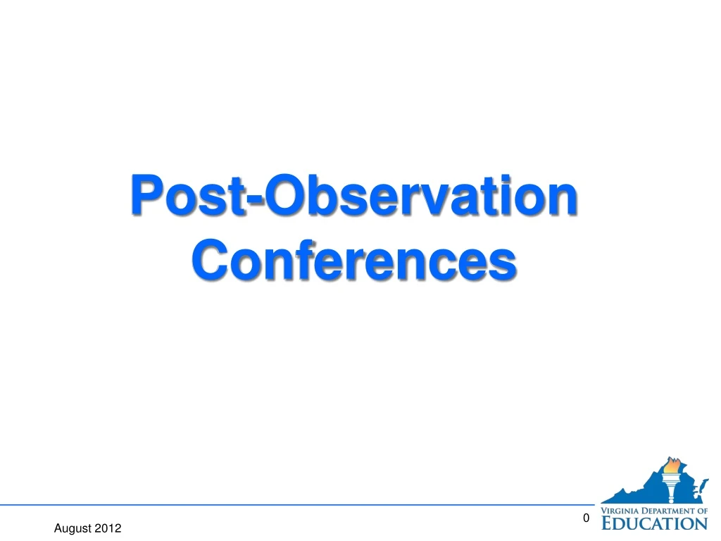 PPT - Post-Observation Conferences PowerPoint Presentation, free ...