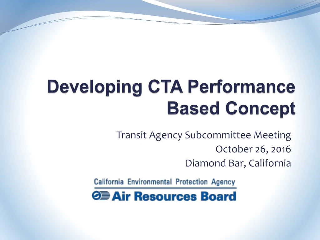 PPT - Developing CTA Performance Based Concept PowerPoint Presentation ...