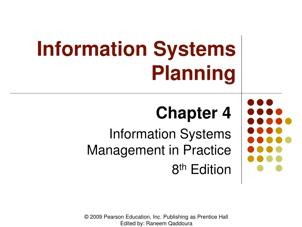 PPT - Information Systems Planning PowerPoint Presentation, free ...
