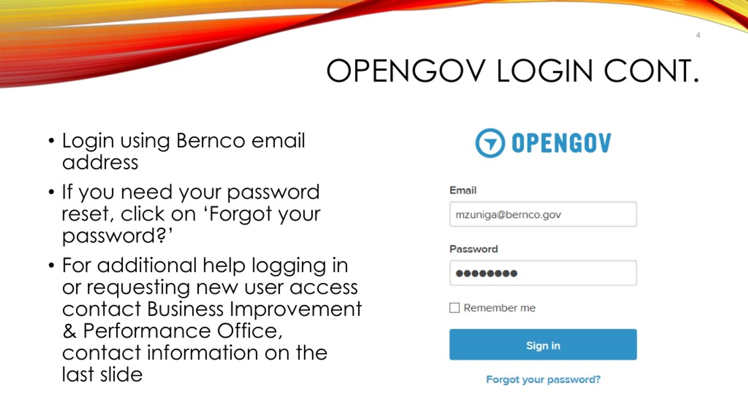 PPT - OpenGov Training PowerPoint Presentation, free download - ID:9017874