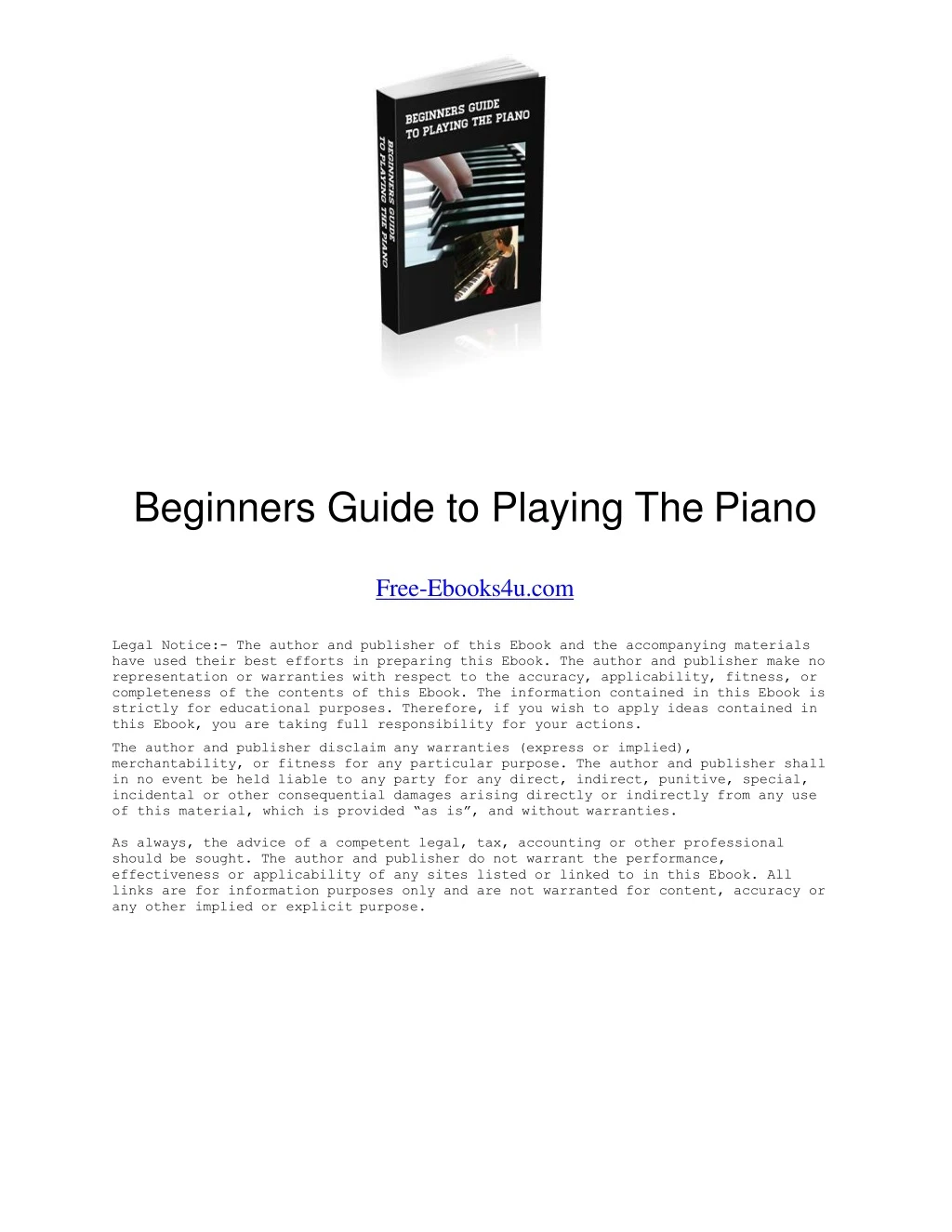 PPT - Beginners Guide to Playing The Piano PowerPoint Presentation ...