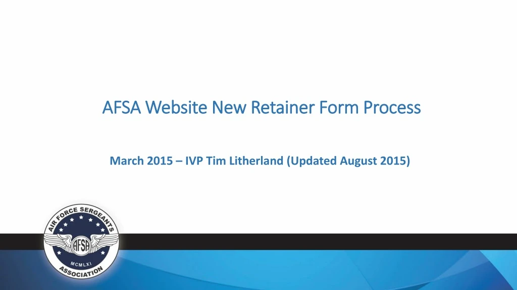 PPT - AFSA Website New Retainer Form Process PowerPoint Presentation ...
