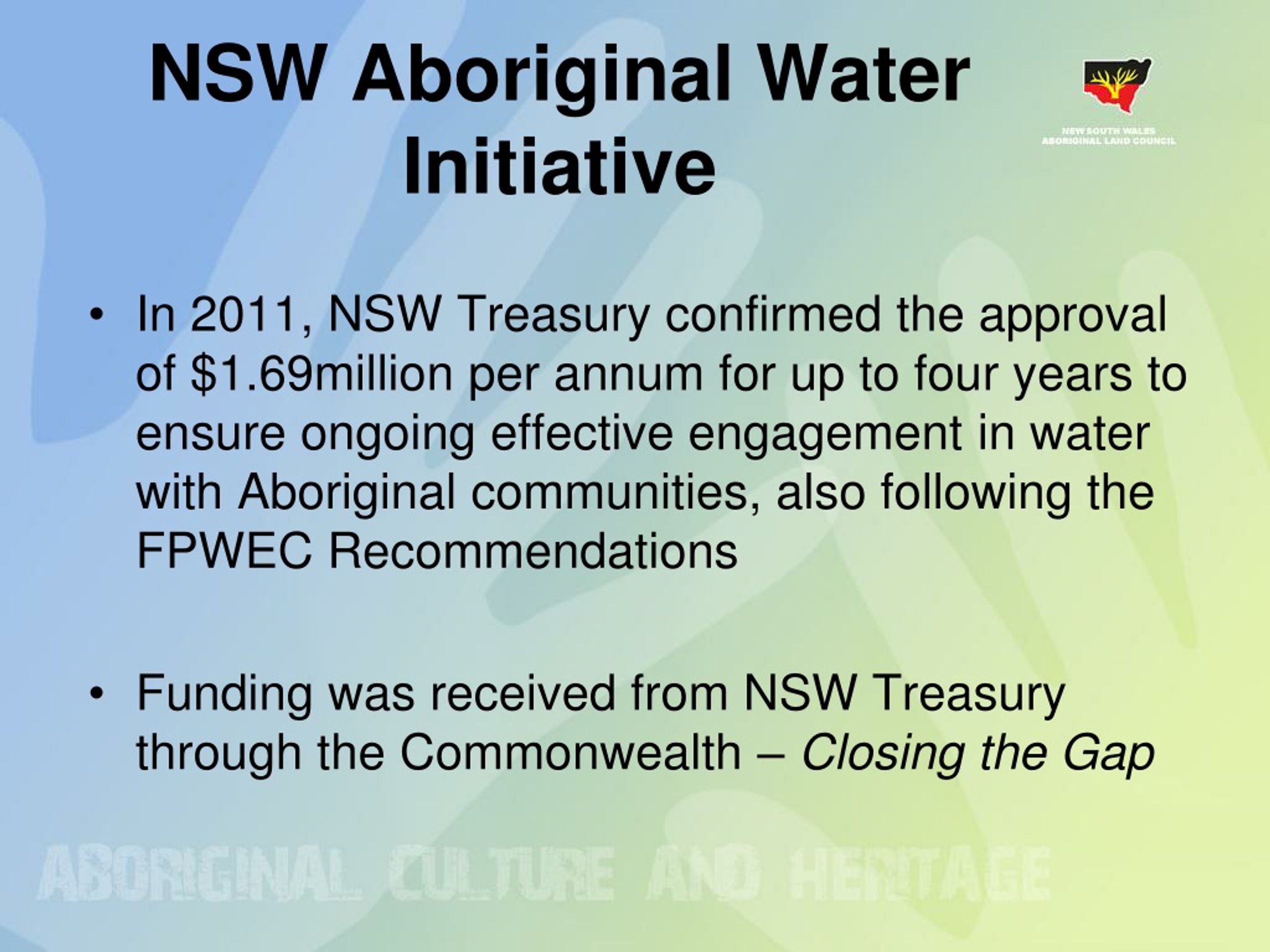PPT - NSW Aboriginal Land Council: Land Rights & Functions in NSW ...