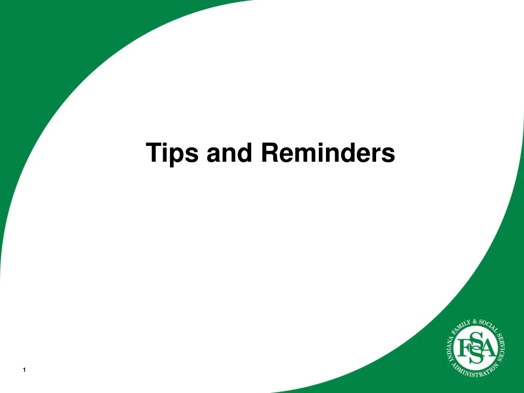 PPT - Tips and Reminders PowerPoint Presentation, free download - ID ...