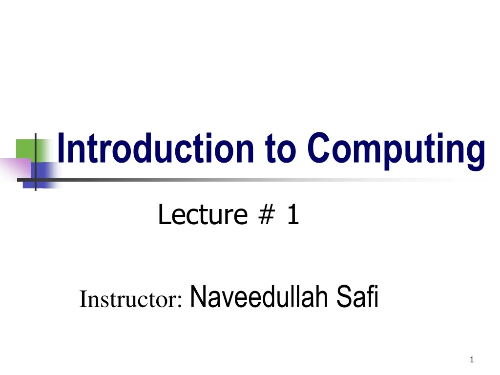 PPT - Introduction to Computing PowerPoint Presentation, free download ...