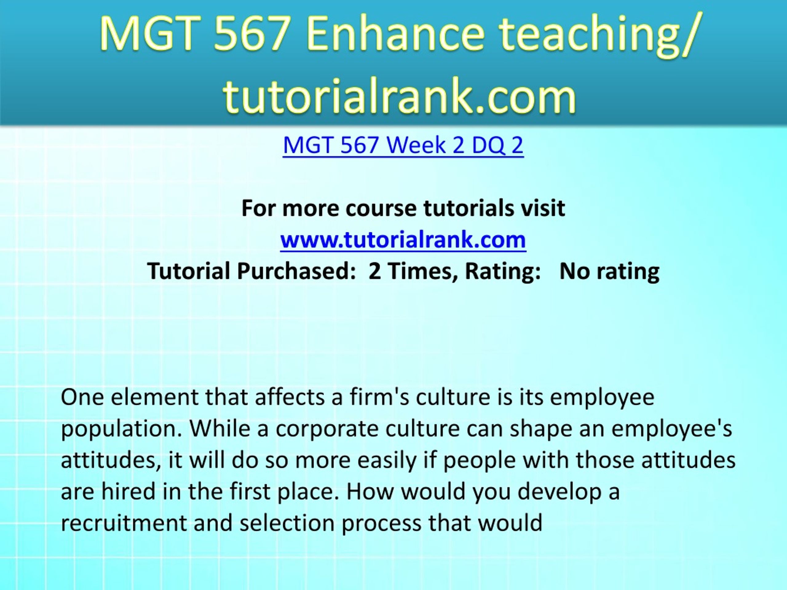 PPT - MGT 567 Enhance teaching/tutorialrank.com PowerPoint Presentation ...