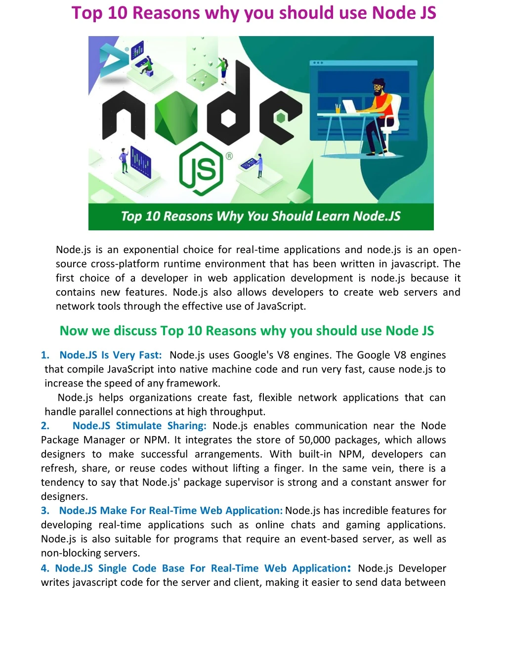 PPT - Top 10 reasons why you should use Node.JS PowerPoint Presentation ... PPT - Top 10 reasons why you should use Node.JS PowerPoint Presentation ...