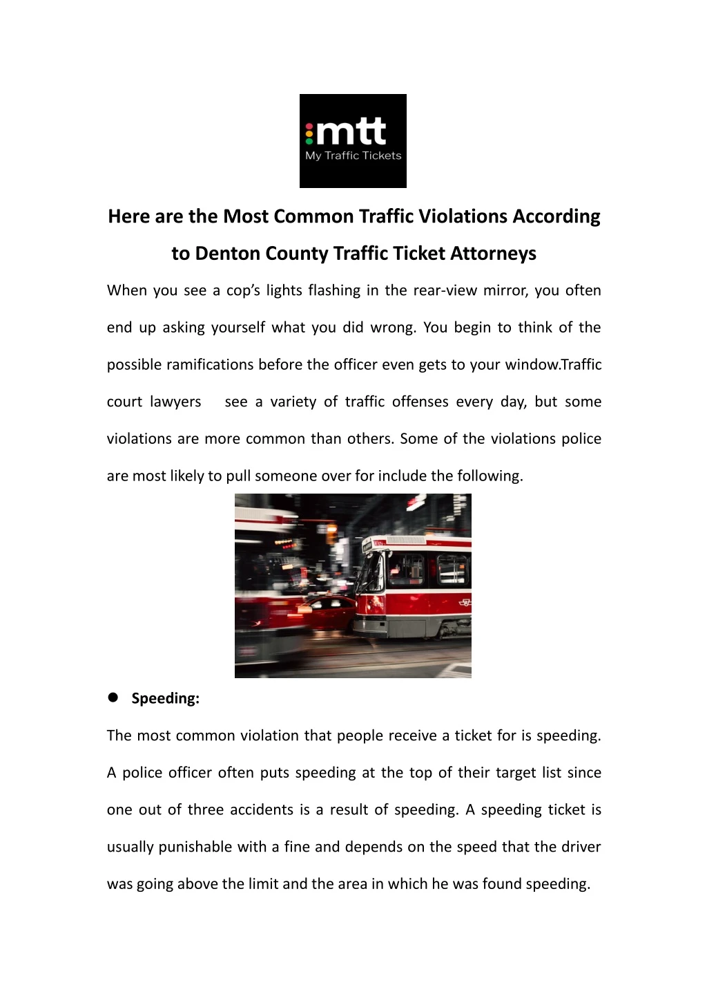 PPT - Here are the Most Common Traffic Violations According to Denton ...