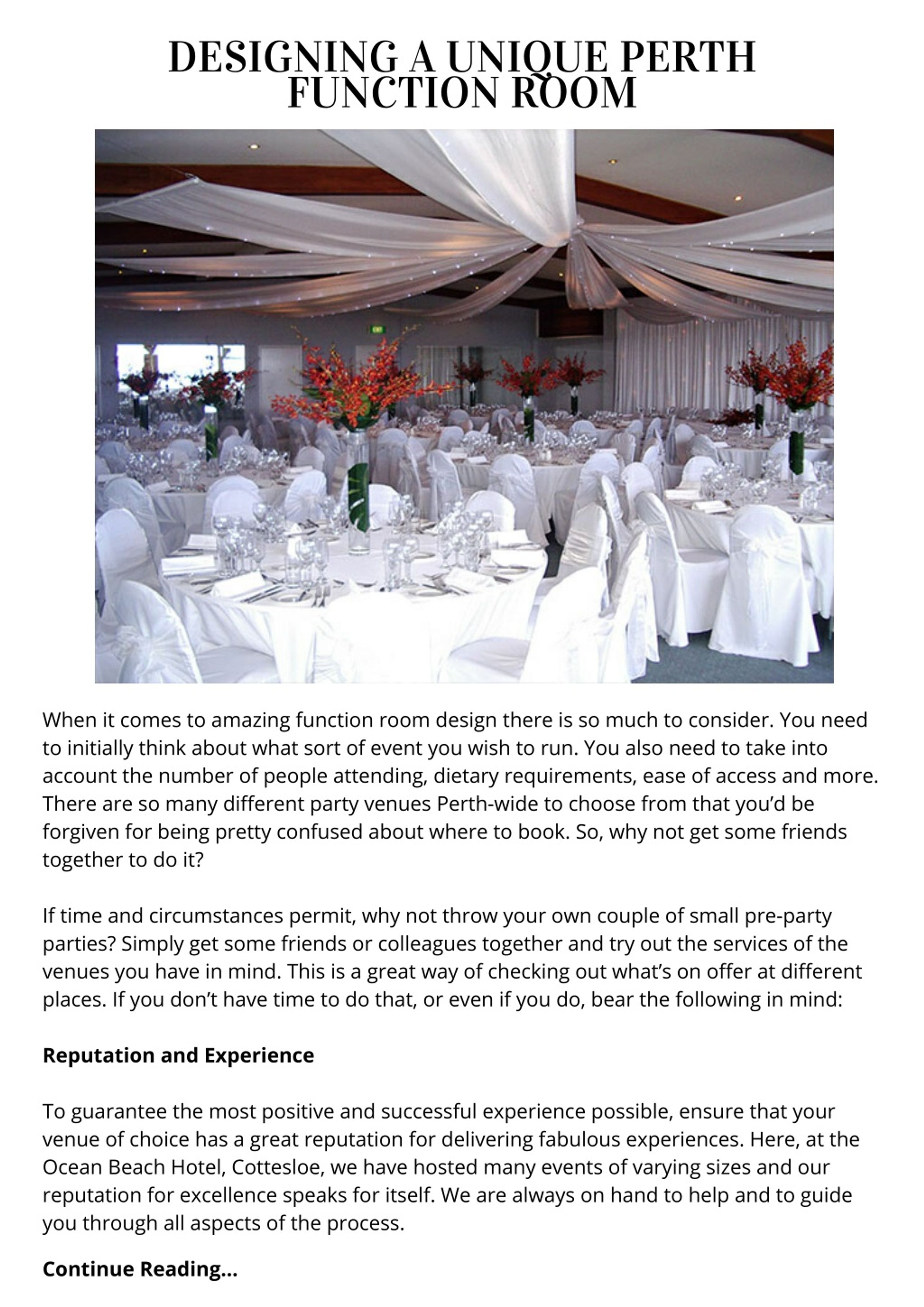 PPT - Designing a Unique Perth Function Room PowerPoint Presentation ...