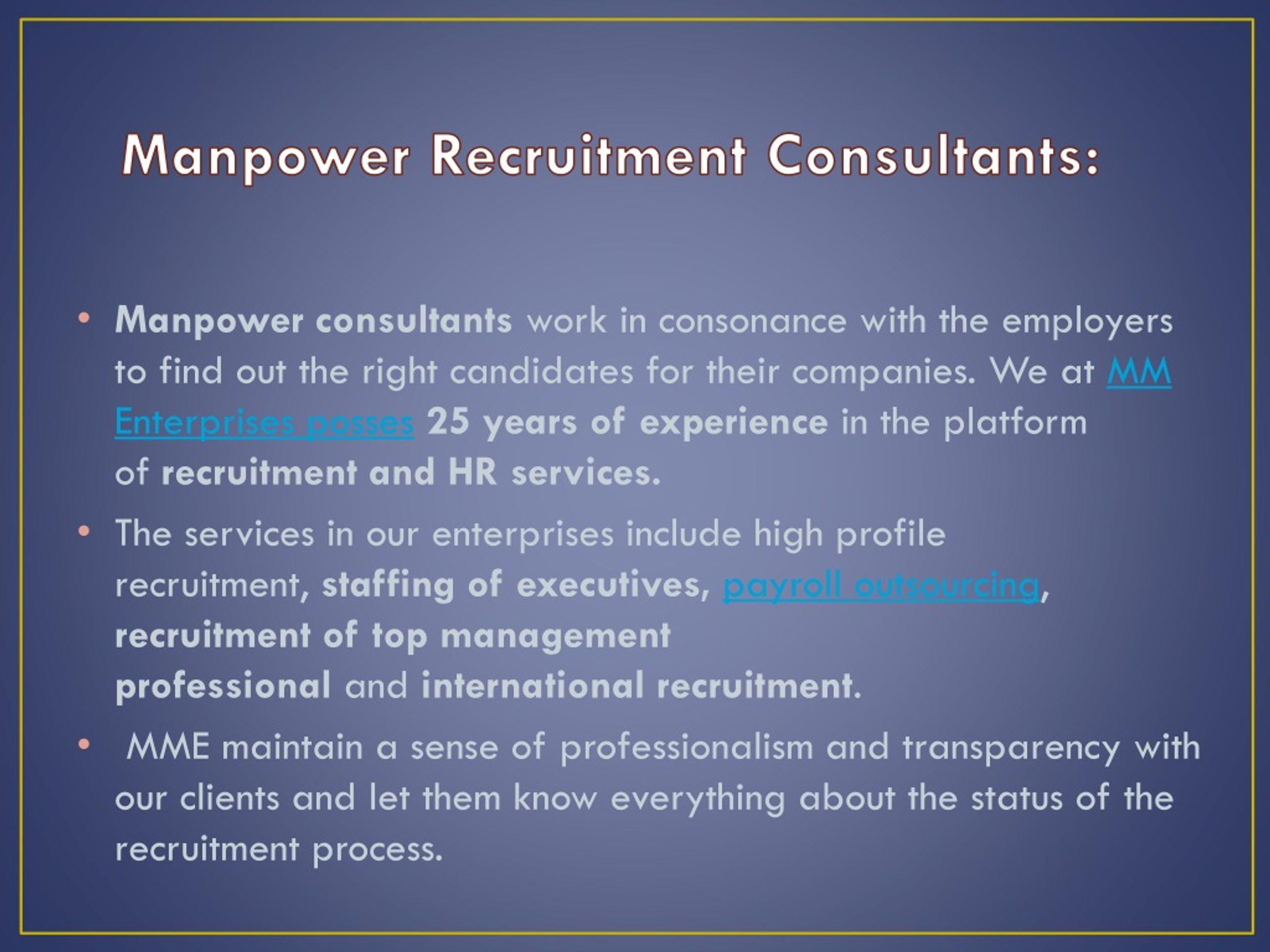 PPT - Manpower Consultants In India - MM Enterprises PowerPoint ...