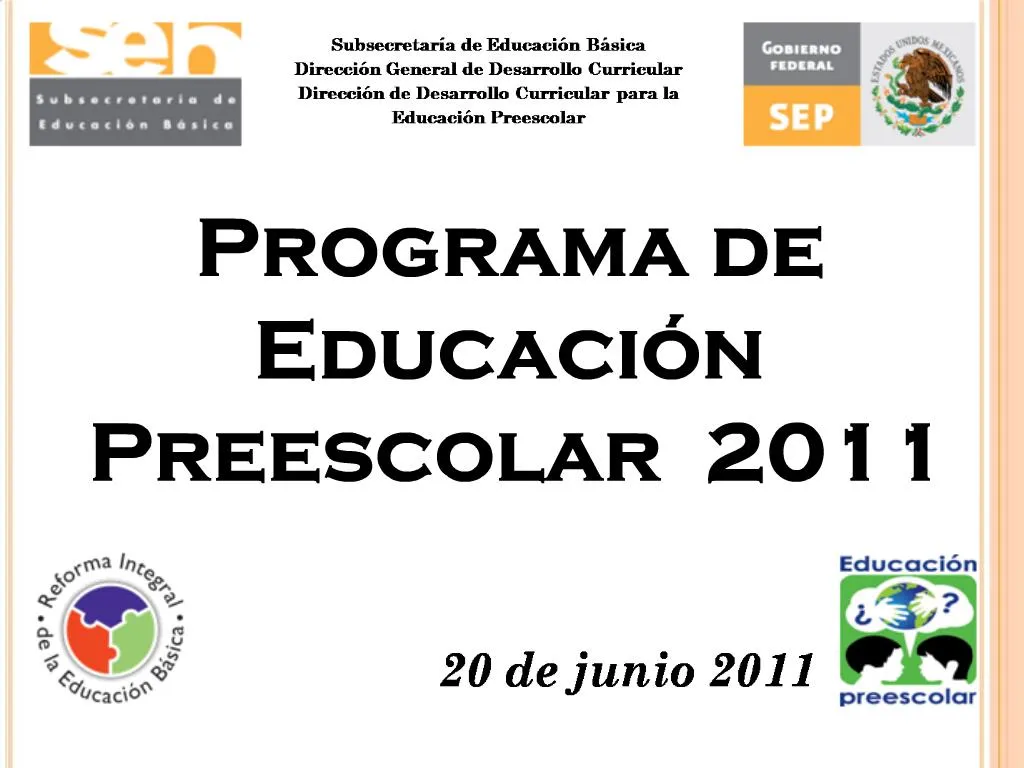 PPT - Programa de Educaci n Preescolar 2011 PowerPoint Presentation, free download - ID:906469