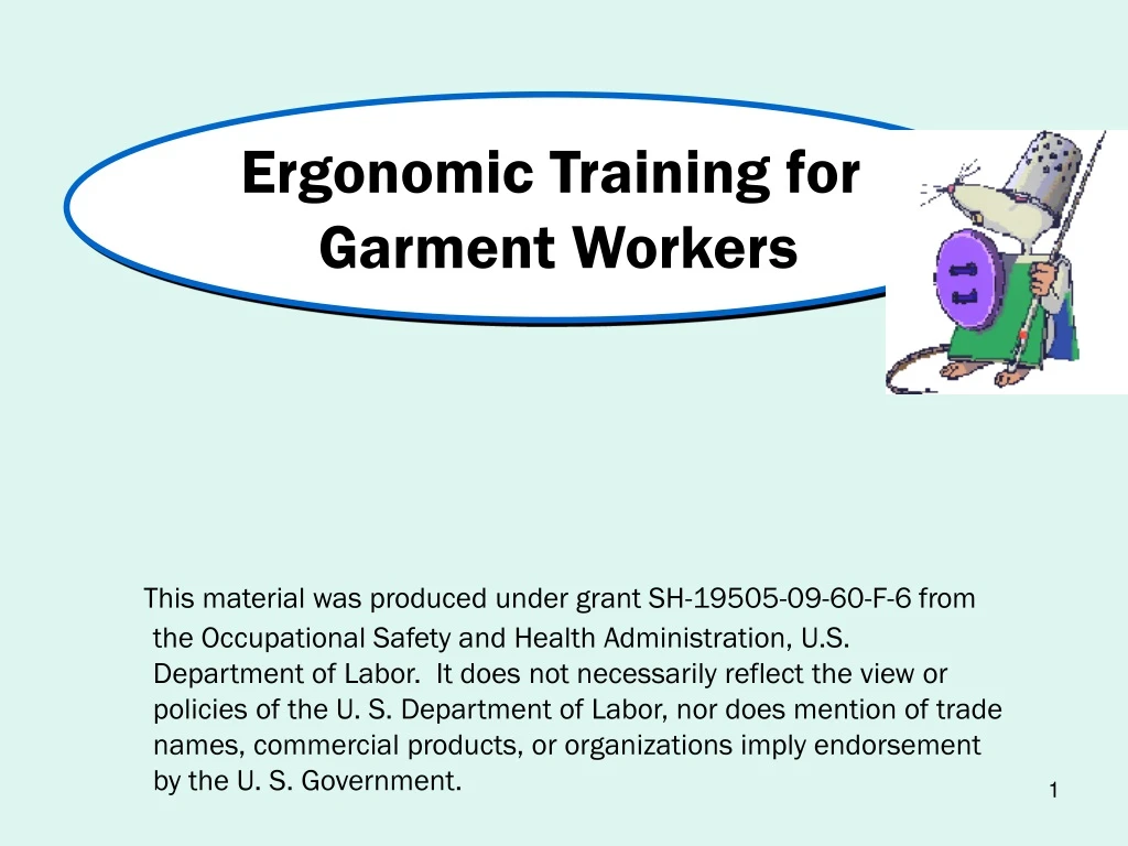 PPT - Ergonomic Training for Garment Workers PowerPoint Presentation ...