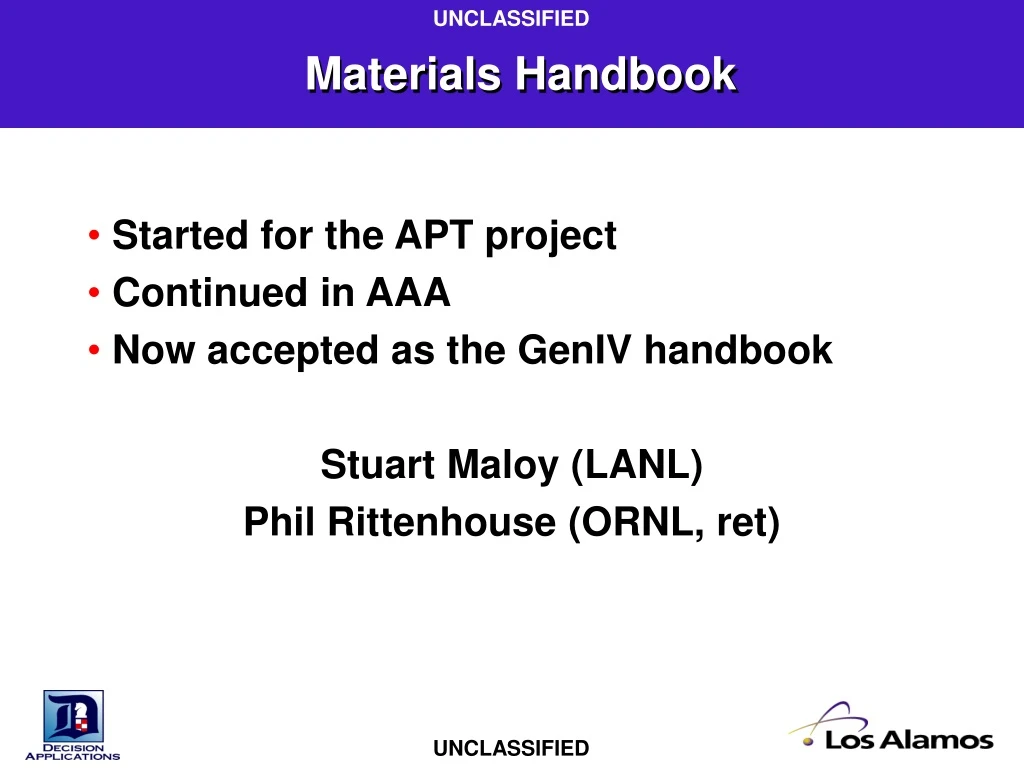PPT - Materials Handbook PowerPoint Presentation, free download - ID ...