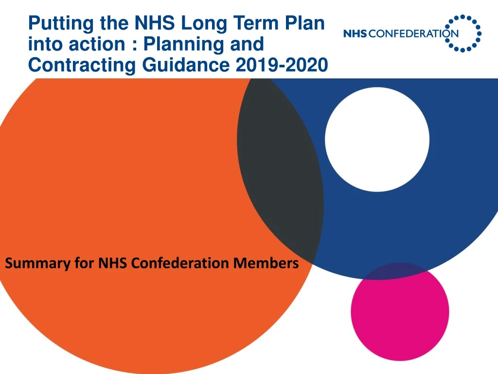 PPT - Putting the NHS Long Term Plan into action : Planning and ...