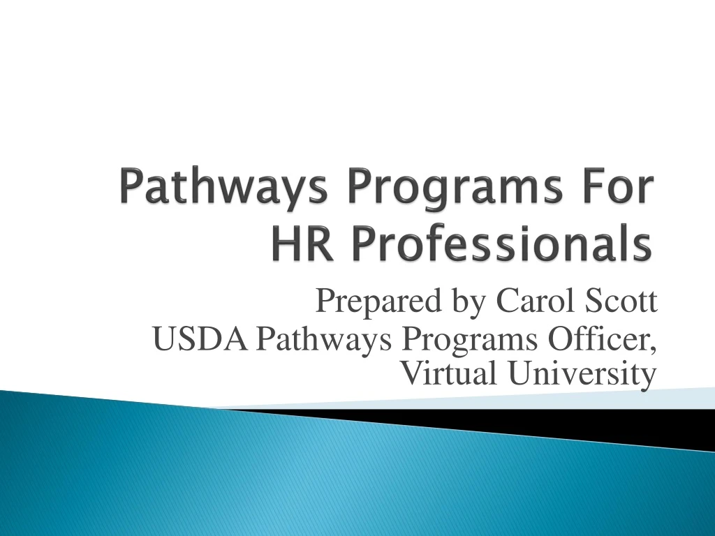 PPT - Pathways Programs For HR Professionals PowerPoint Presentation ...